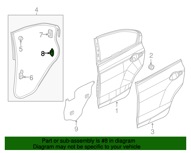 Clip, Door Weatherstrip - Honda (91568-TR0-003) | Honda Parts Cheap