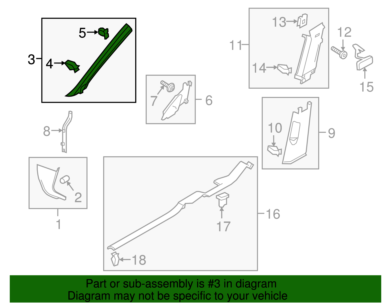 2015-2021 Volkswagen Windshield Pillar Trim 5GM-867-233-F-ZC6 | OEM VW ...
