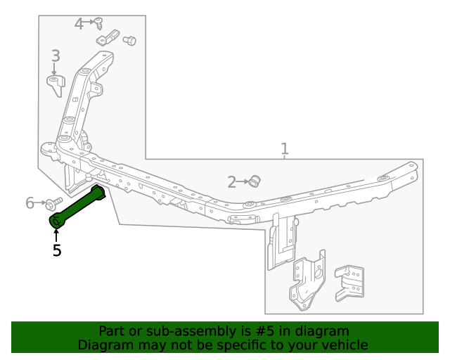 2020-2024 Cadillac Front End Sheet Metal Cross Brace 84128474 GM ...
