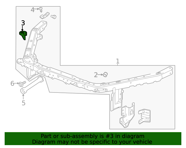 2020-2021 Cadillac Side Bracket 84592844 | GMPartsDirect.com