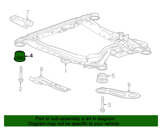2013-2020 GM Drivetrain and Front Suspension Cradle Mount 84100303 GM ...