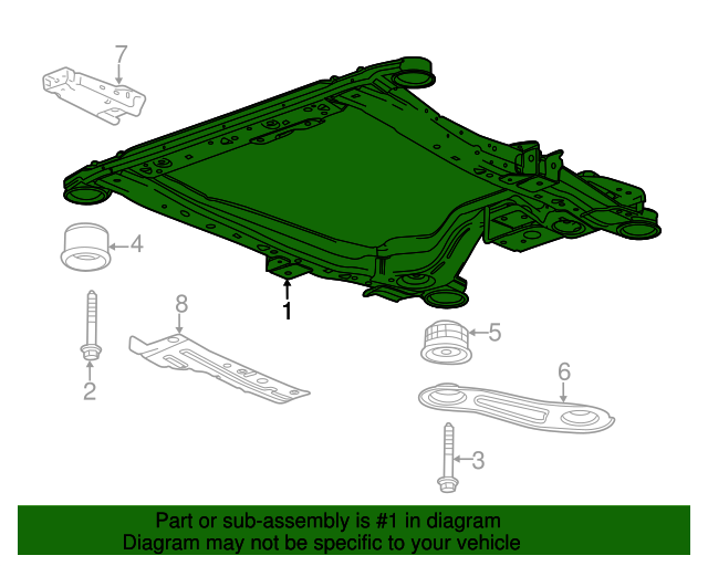 2015-2020 GM Drivetrain and Front Suspension Cradle 84100292 ...