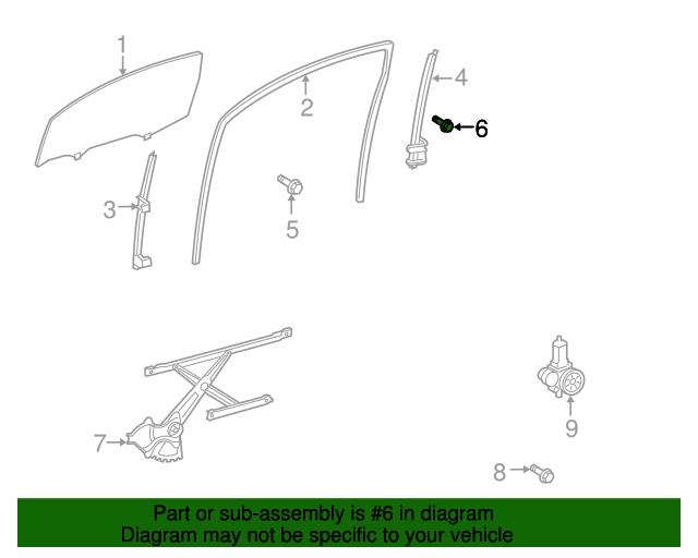 90119-06956 - Door Window Glass Surround Channel Bolt 2007-2023 Toyota ...