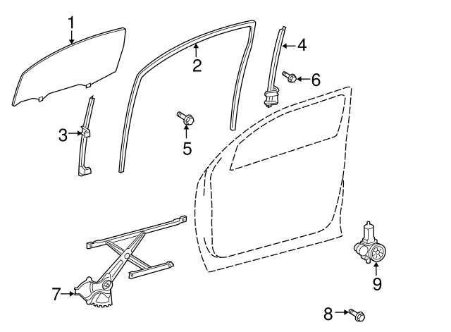 90119-06956 - Door Window Glass Surround Channel Bolt 2007-2023 Toyota ...