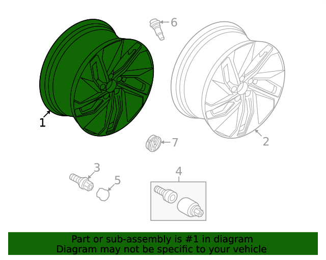 11A-601-025-FZZ - Wheel 2021-2023 Volkswagen ID.4 | AutoNationParts.com