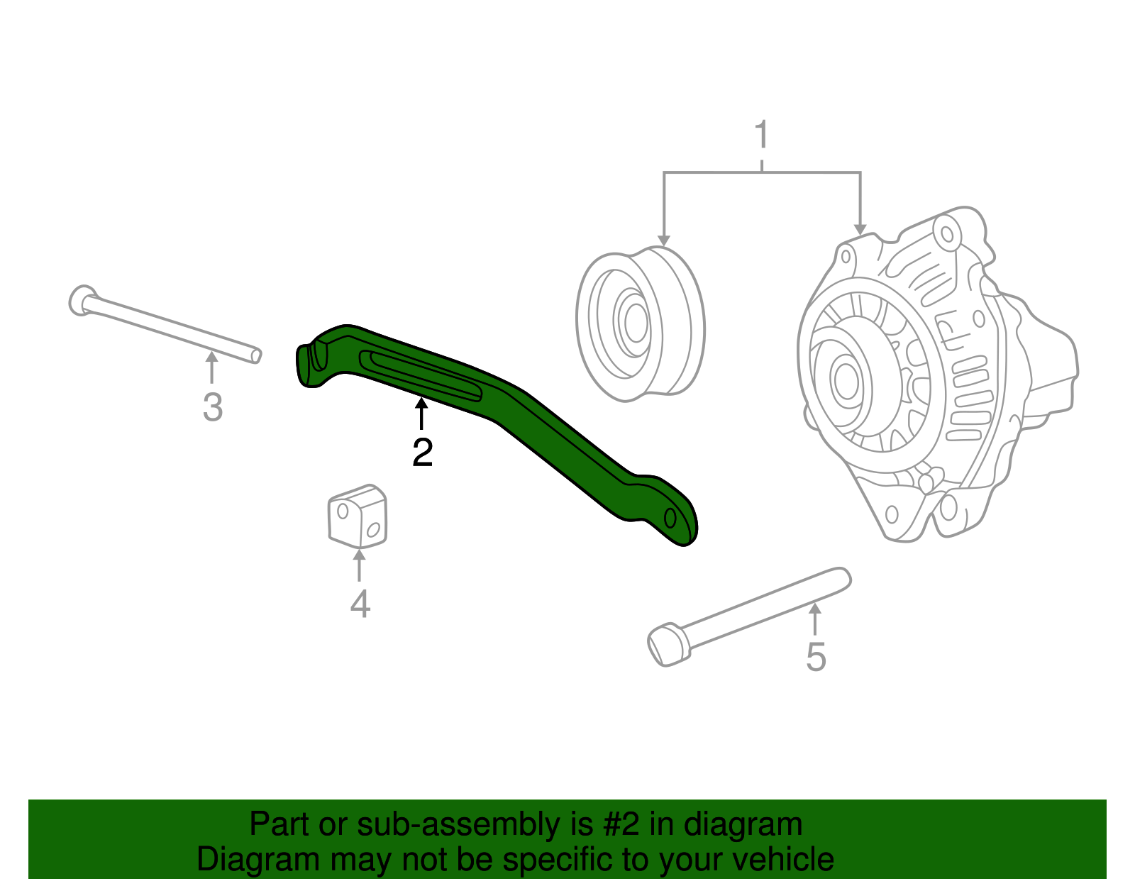 2001-2006 Kia Optima Alternator Brace 37461-38050 | Kia Automotive Parts