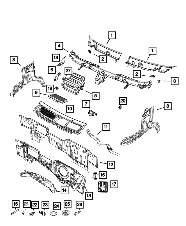 2019-2024 Ram Air Inlet Duct 57009078aa | GetOEMParts.com