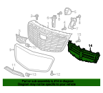 2016-2019 Cadillac CTS Front Bumper Shutter 84097277 | TascaParts.com