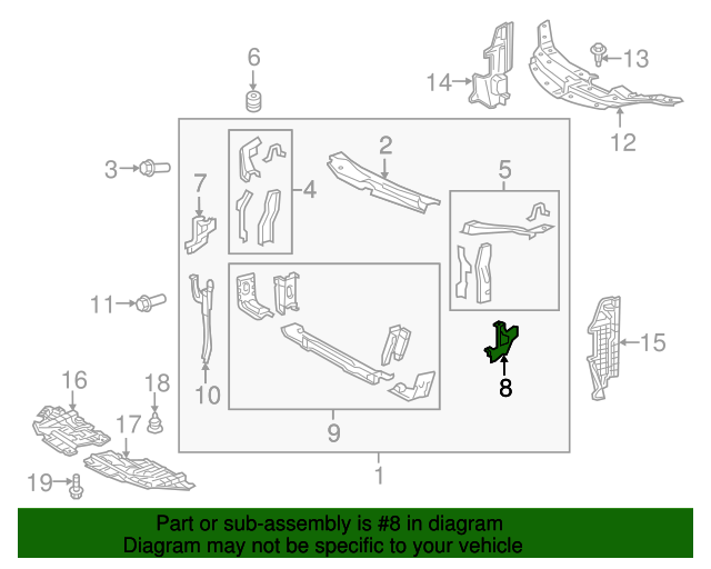 52142-06140 - Upper Arm - 2015-2017 Toyota Camry | OEM Genuine Toyota Parts