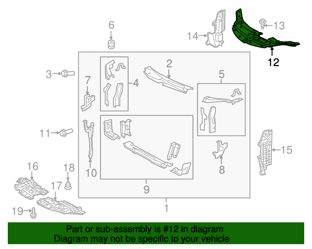 2015-2017 Toyota Camry Sight Shield 53295-06130 | Toyota Parts