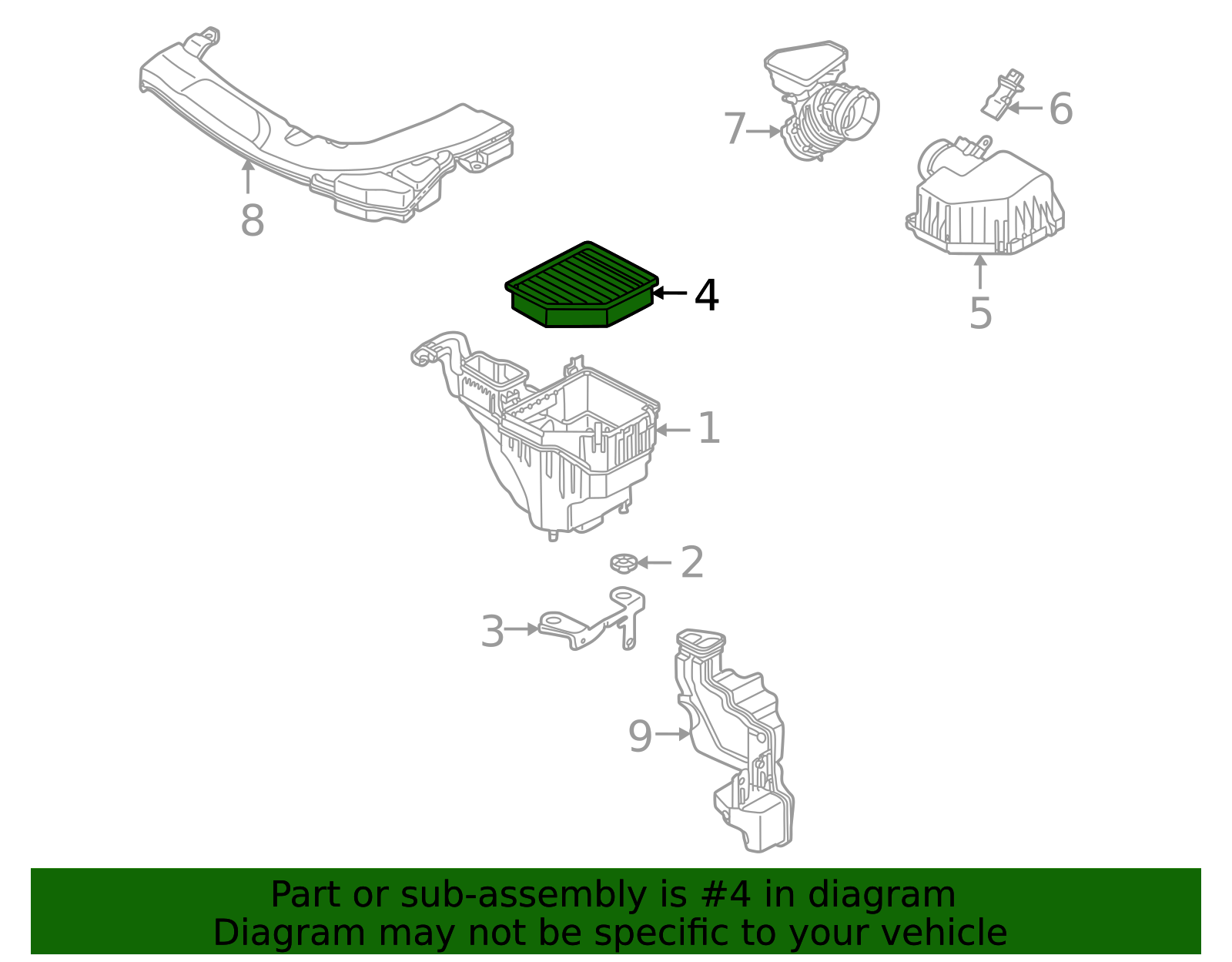 AX000036 - Air Filter 2022-2024 Mitsubishi Outlander | Mitsubishi ...