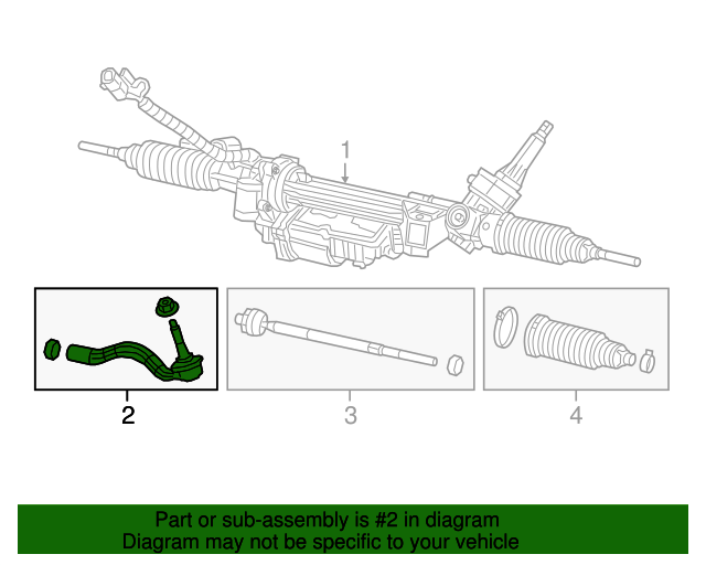 2016-2021 Mopar Outer Tie Rod - Passenger Side (RH) 68303630AA ...