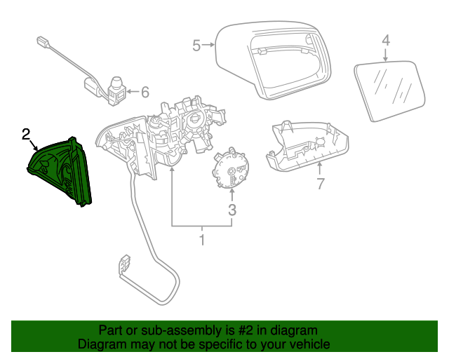 292-811-02-98 - Mirror Assembly Seal 2016-2019 Mercedes-Benz | Mercedes ...