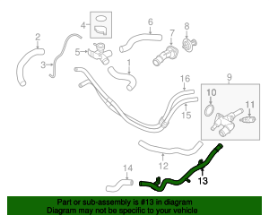 2012-2018 Kia Pipe 25457-2E000 | TascaParts.com