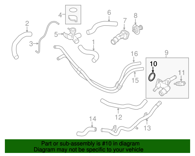 25623-2E000 - Outlet Assembly O-Ring 2012-2022 Kia | Kia.Parts Store