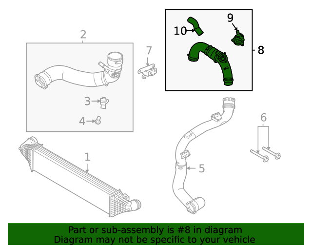 LX6Z-9P437-E - Inter-Cooler Hose 2020-2024 Ford | AutoNation Parts