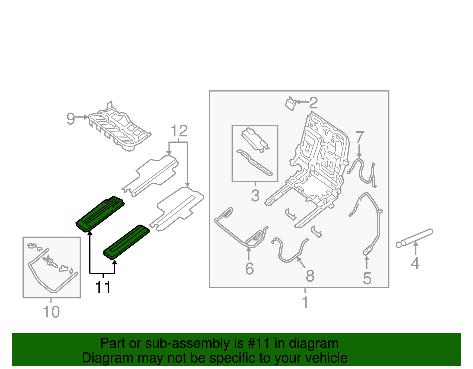 2013-2020 Nissan Pathfinder Rail Cover 88590-3JA2A | Parts for Nissans