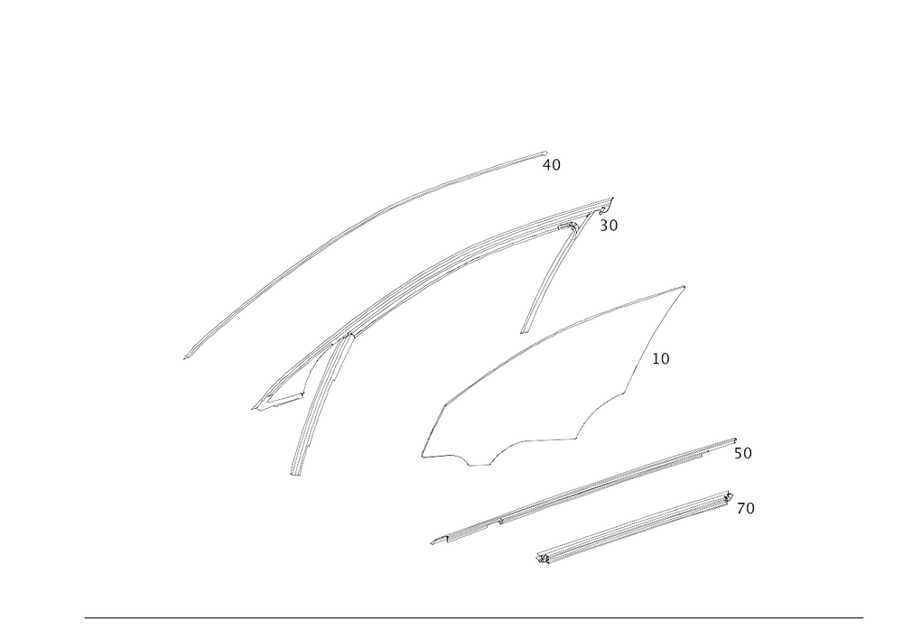 2016-2022 Mercedes-Benz Window Guide Rail 253-725-39-01 | MB OEM Parts