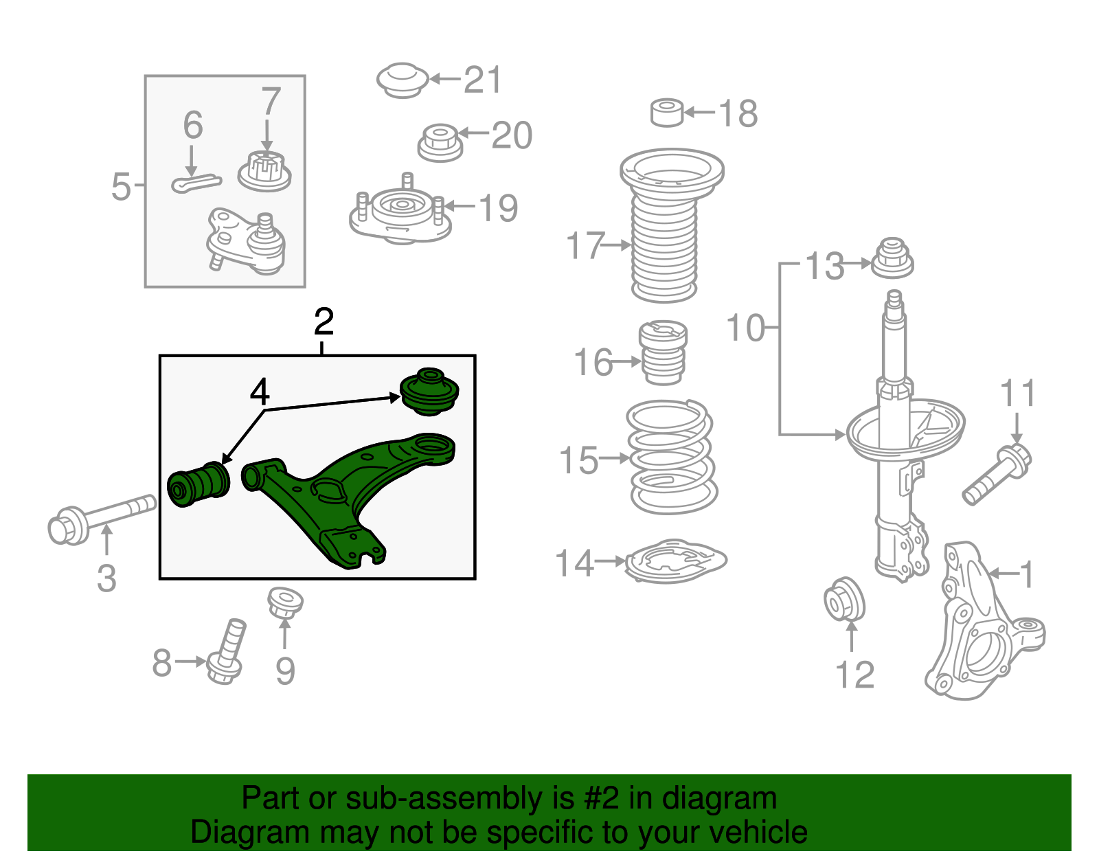 Genuine Toyota Lower Control Arm part# 48068-02310 for 2016-2025 Toyota ...