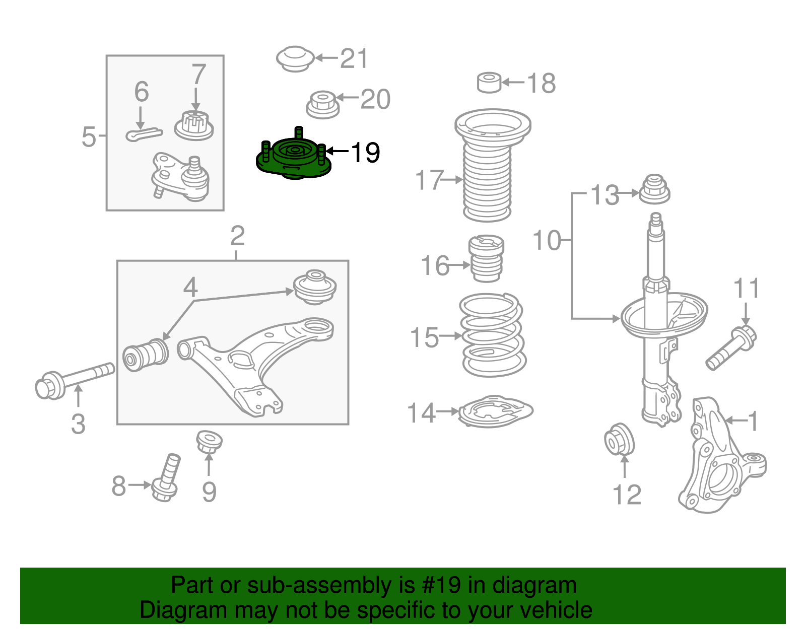 48609-02320 - High-Quality Suspension Strut Mount for 2016-2025 Toyota ...