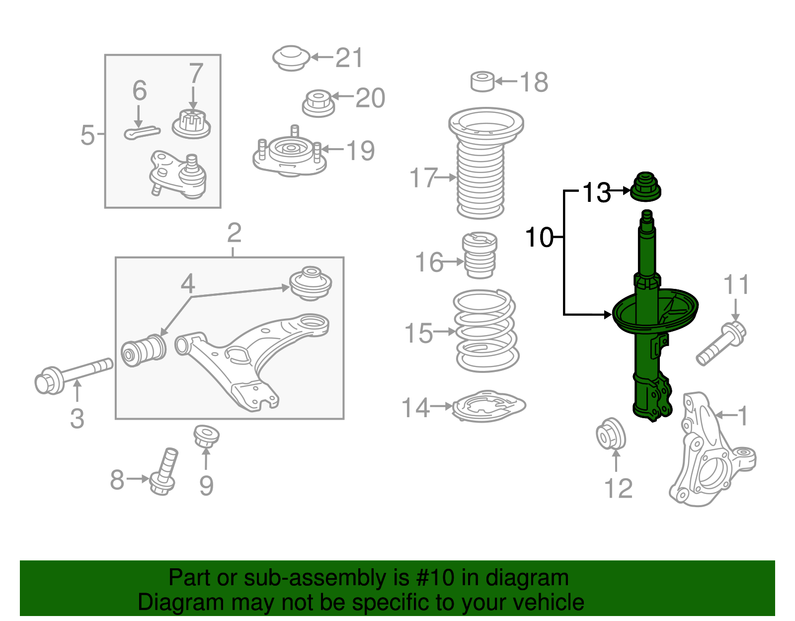 2016-2019 Toyota Strut 48510-80815 | Ourisman Toyota Parts