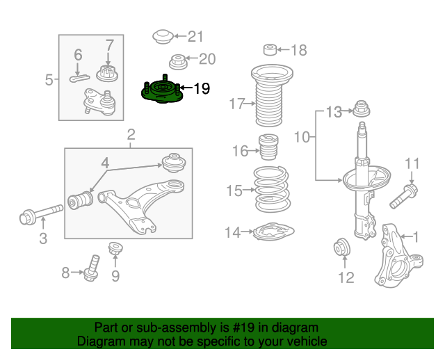 48609-02320 - Strut Mount 2016-2024 Toyota | Longo Toyota Parts