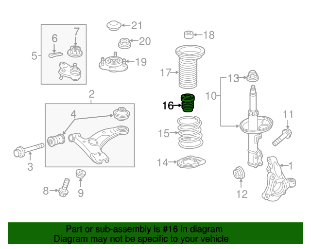 2016-2022 Toyota Bumper Front Spring 48331-02150 | Toyota Parts Center