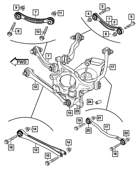 Rear Suspension and Cradle for 2013 Chrysler 300 | Mopar Estores