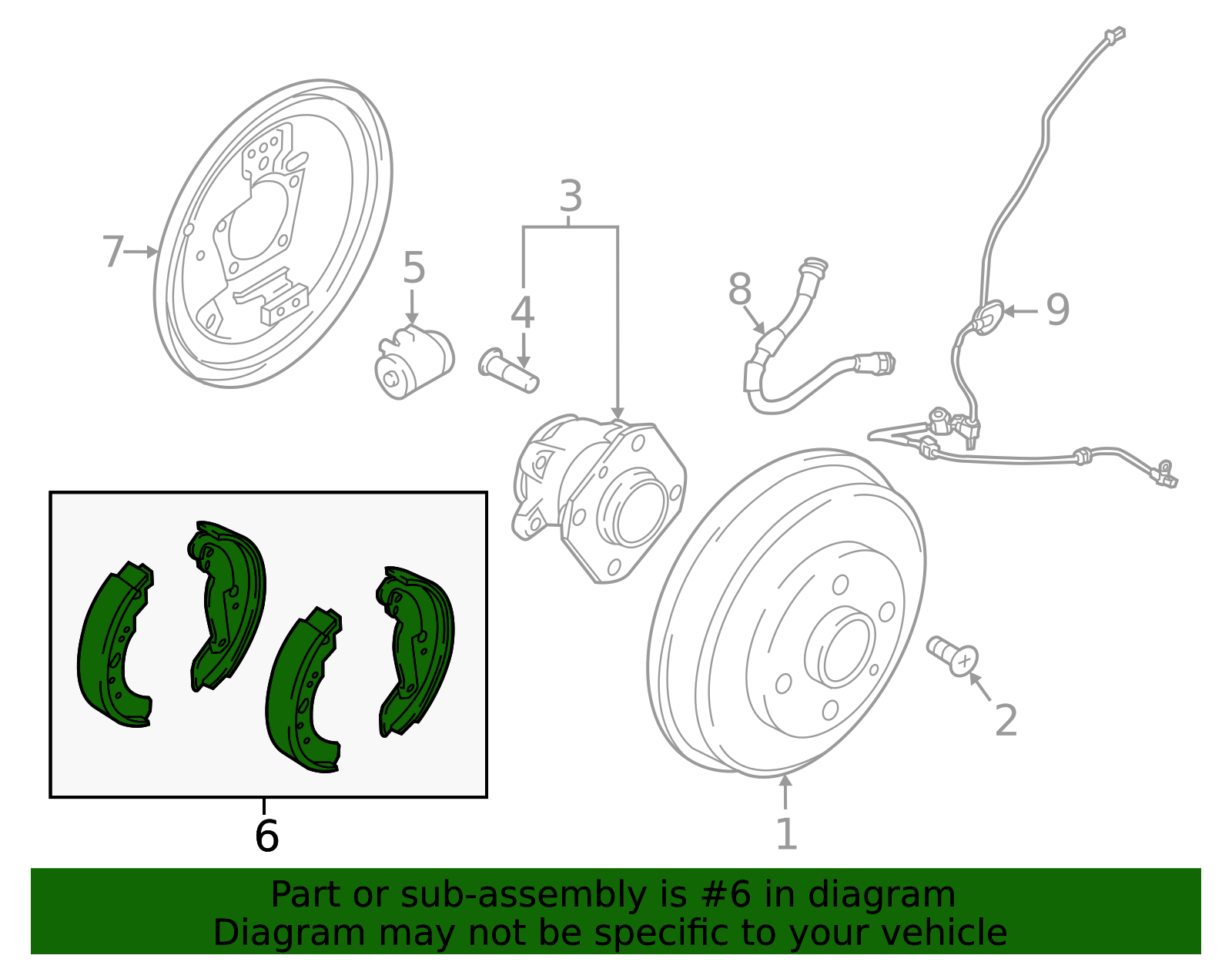 2016-2020 Toyota Drum Brake Shoe (Rear) 04495-WB001 | OEM Parts Online