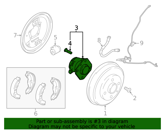 42410-WB002 - Wheel Bearing and Hub (Left, Right, Rear) 2016-2020 ...