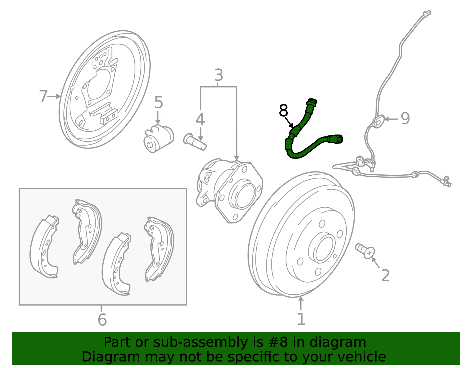 2016-2020 Toyota Brake Hose 90118-WB079 | Retail Performance Auto Parts