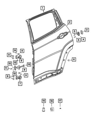 2017-2024 Jeep Compass Door Hinge Reinforcement, Right 68246268AB | My ...
