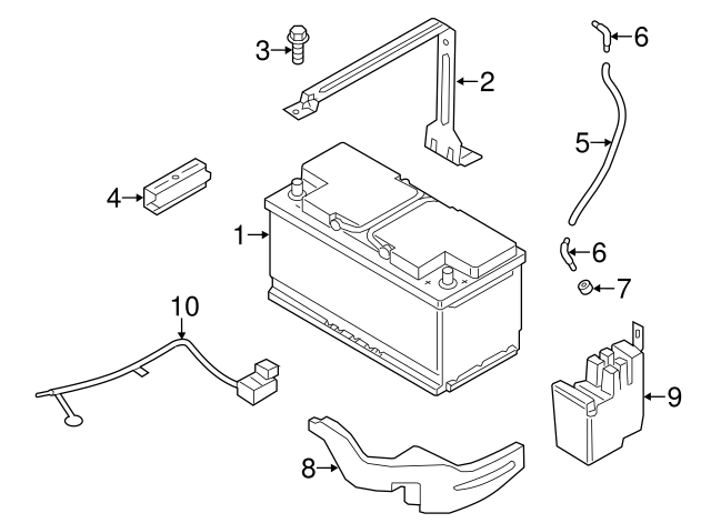 2012-2019 BMW Battery cable positive, below-floor 61-12-9-348-295 ...