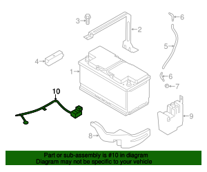 2012-2019 BMW Battery cable positive, below-floor 61-12-9-348-295 ...