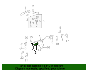 2007-2012 Lexus ES350 Handle, Inside 67707-33360-C0 | OEM Parts Online
