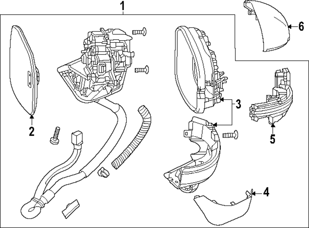 76258 3a0 A12 Mirror Assembly 2023 2025 Honda Cr V Honda Parts Online