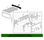 23169553 - Pickup Box Platform Rear Cross Sill 2015-2022 GM | Chevrolet ...