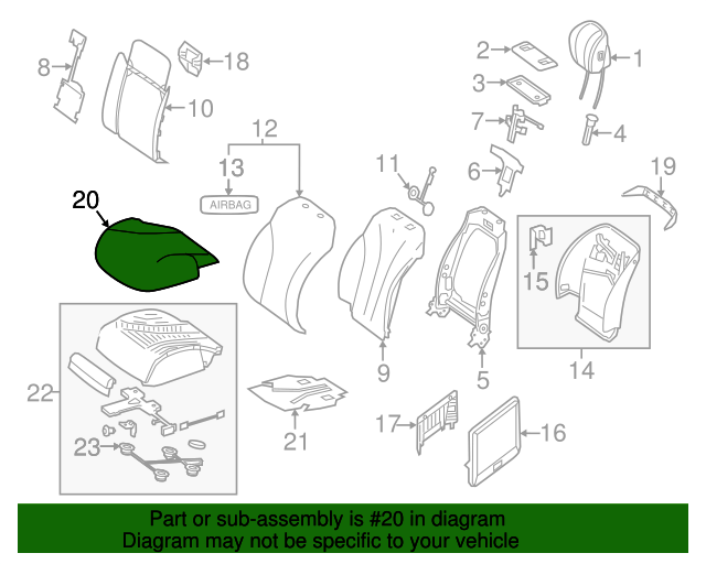 222-910-80-01-9E43 - Cushion Cover 2014-2020 Mercedes-Benz | Mercedes ...