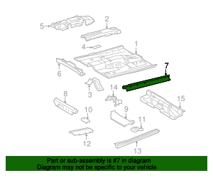 57401-33111 - Floor Side Rail - 2007-2011 Toyota Camry | OEM Genuine ...