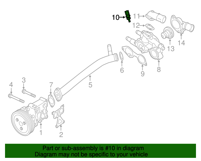 1308A012 - Engine Coolant Temperature Sensor 2008-2024 Mitsubishi ...