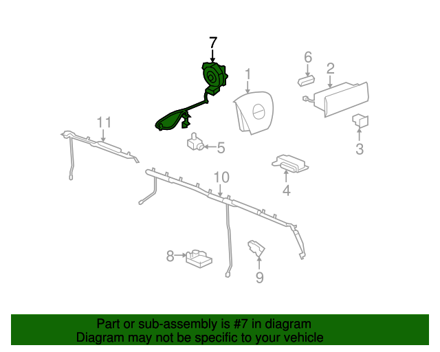 2007-2014 GM Steering Wheel Airbag Coil 25966966 GM | GMPartsDirect.com