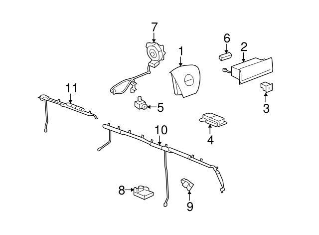2007-2014 GM Steering Wheel Airbag Coil 25966966 GM | GMPartsDirect.com