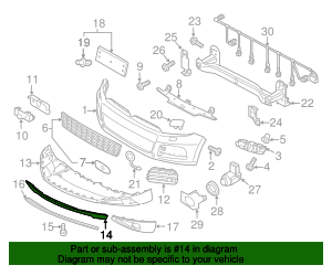 7P6-807-110-9B9 - Lower Trim - 2011-2014 Volkswagen Touareg | VW Direct ...