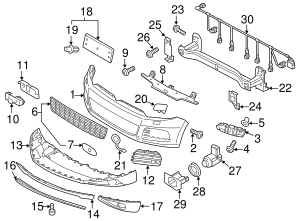 7P6-807-110-9B9 - Lower Trim - 2011-2014 Volkswagen Touareg | VW Direct ...