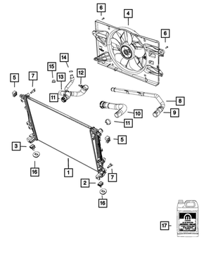 Jeep Cherokee Upper Hose - 68102127AD | MoparOnlineParts | Mopar Parts