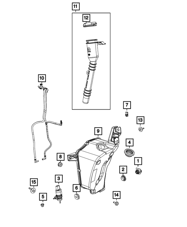 68520184AA - Windshield Washer Reservoir 2021-2023 Jeep Wrangler ...