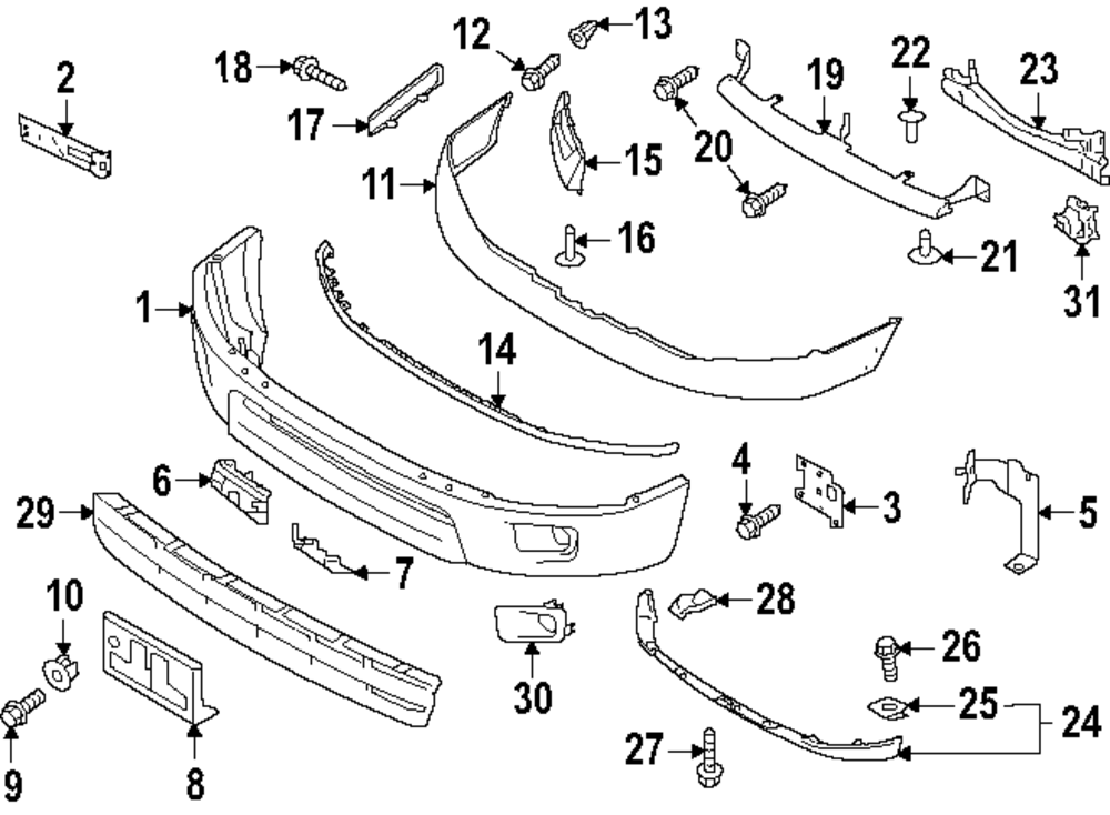 2017-2019 Nissan TITAN Bumper 62022-EZ40A | My Nissan Part