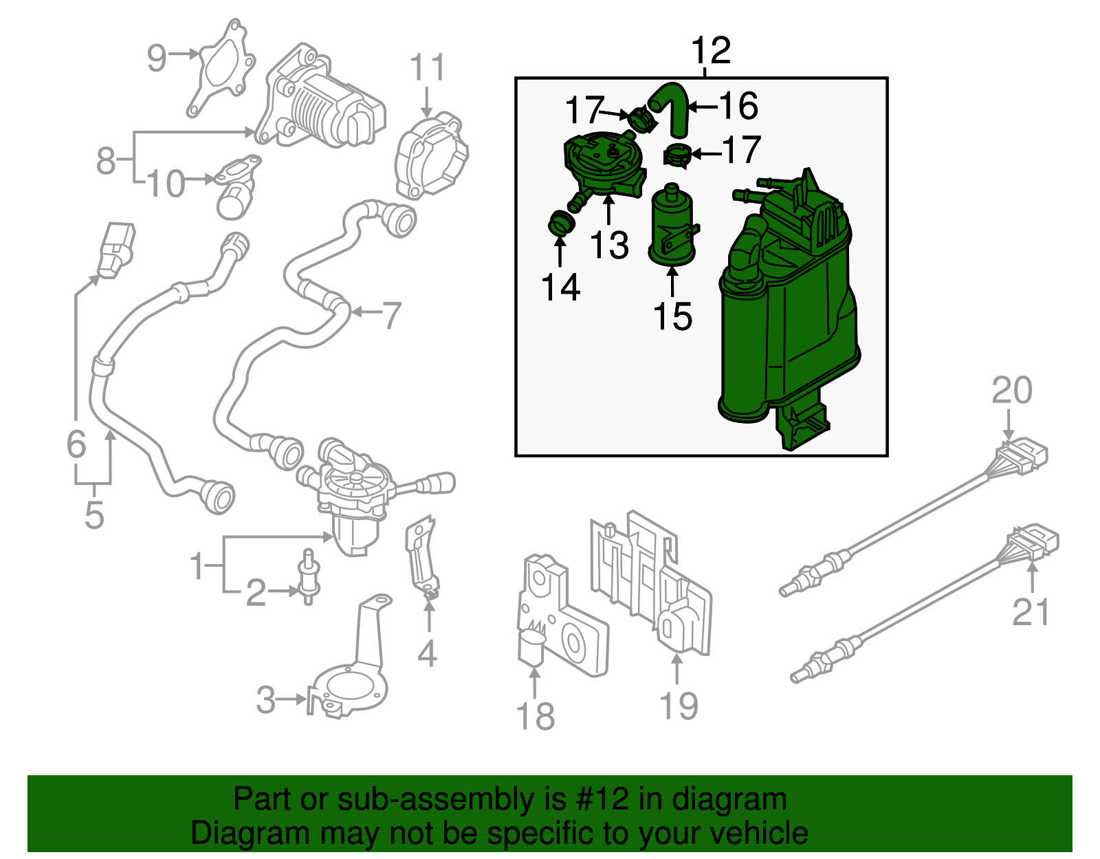 2015-2021 Volkswagen Vapor Canister 5Q0-201-797-L | OEM Parts Online