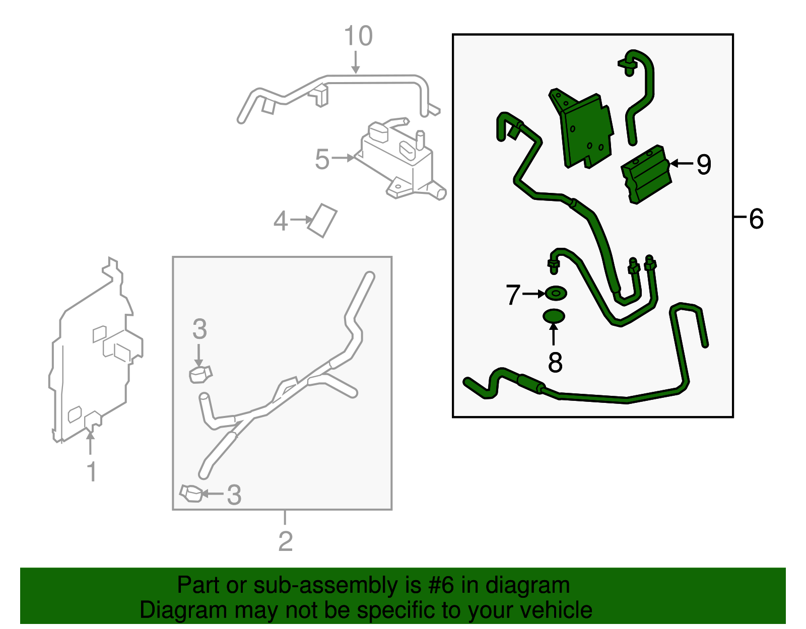 2017-2020 Ford Automatic Transmission Oil Cooler Hose Assembly HD9Z ...