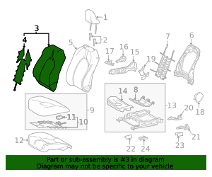 71073-06W32-B6 - Seat Back Cushion Cover 2020 Toyota Camry ...